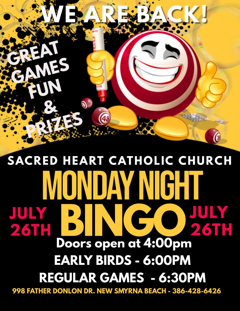 MONDAY NIGHT BINGO! | Sacred Heart Catholic Church